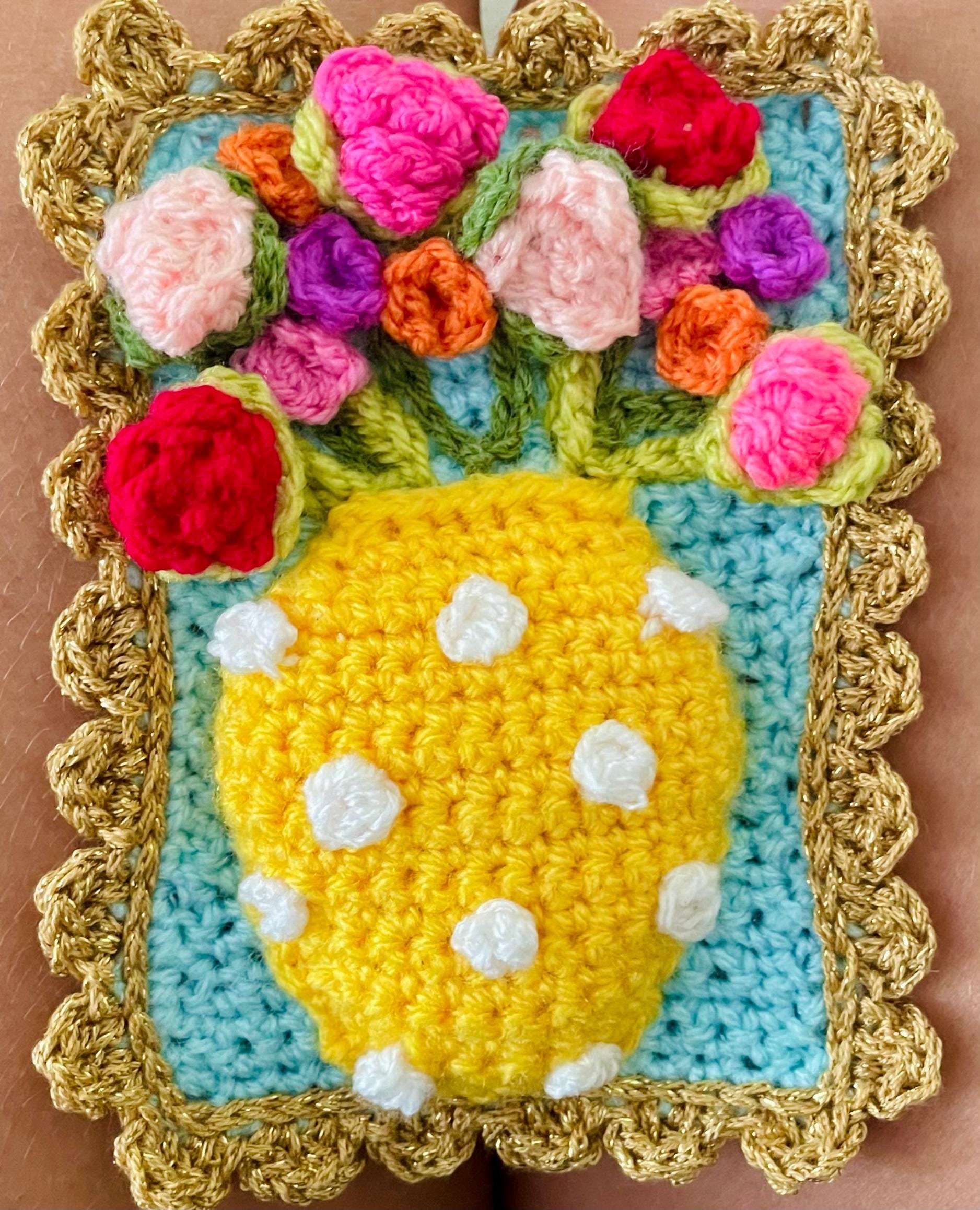 Crochet Pattern ‘say It With Flowers’ - Postcard Decorative Vase Love ...
