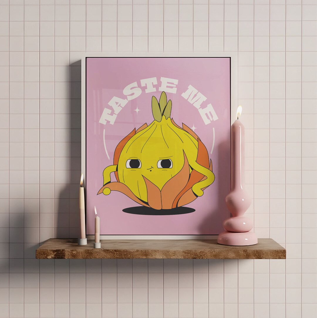 Taste Me: Digital Download Printable Art of Onion Character. Cute ...