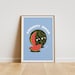 Sad Watermelon - Anxiety Mood - Digital Poster: Cute Fruit Illustration ...