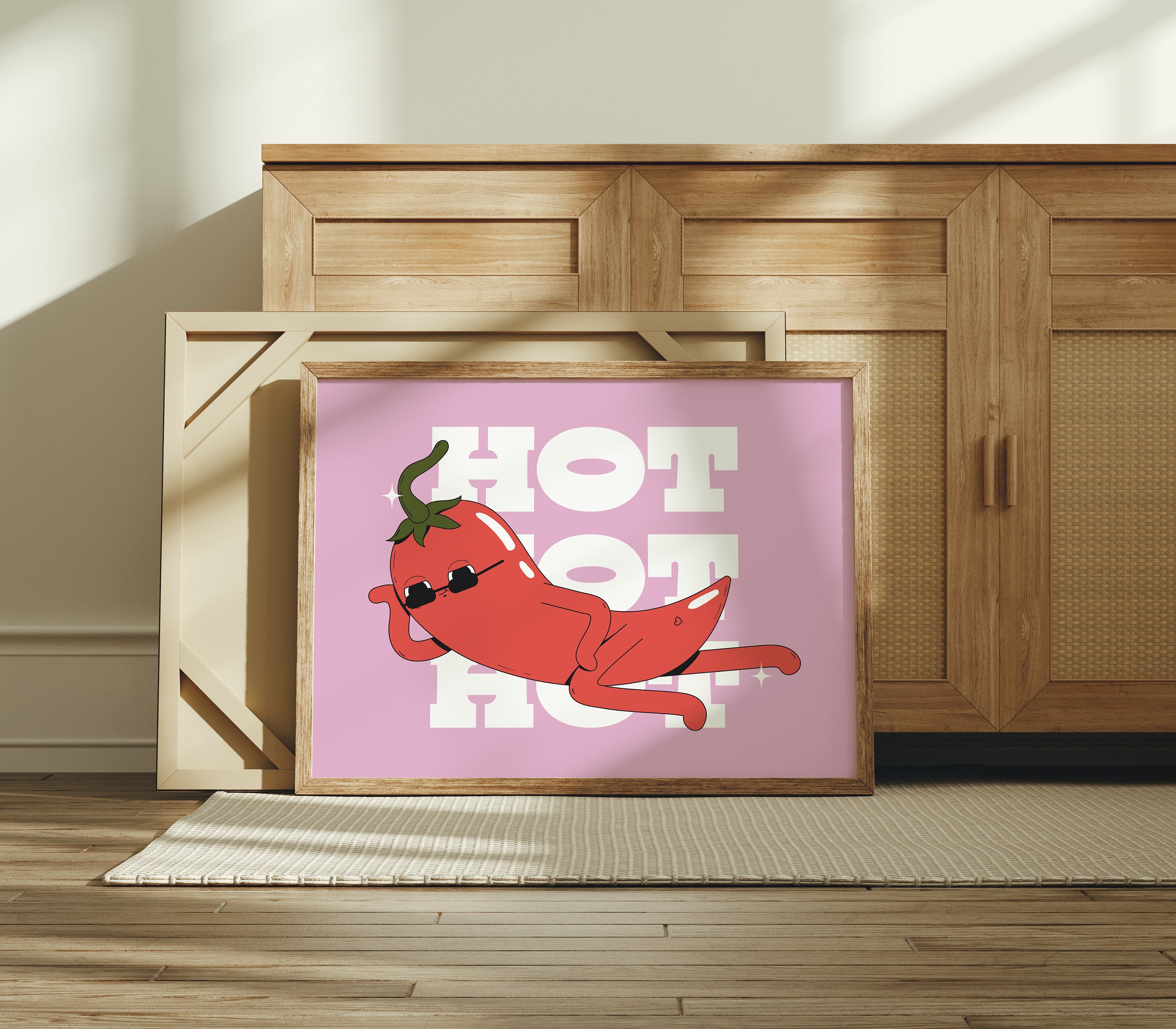 Red Hot Chili Pepper: Digital Printable Art of Veggie Characters. Sassy ...