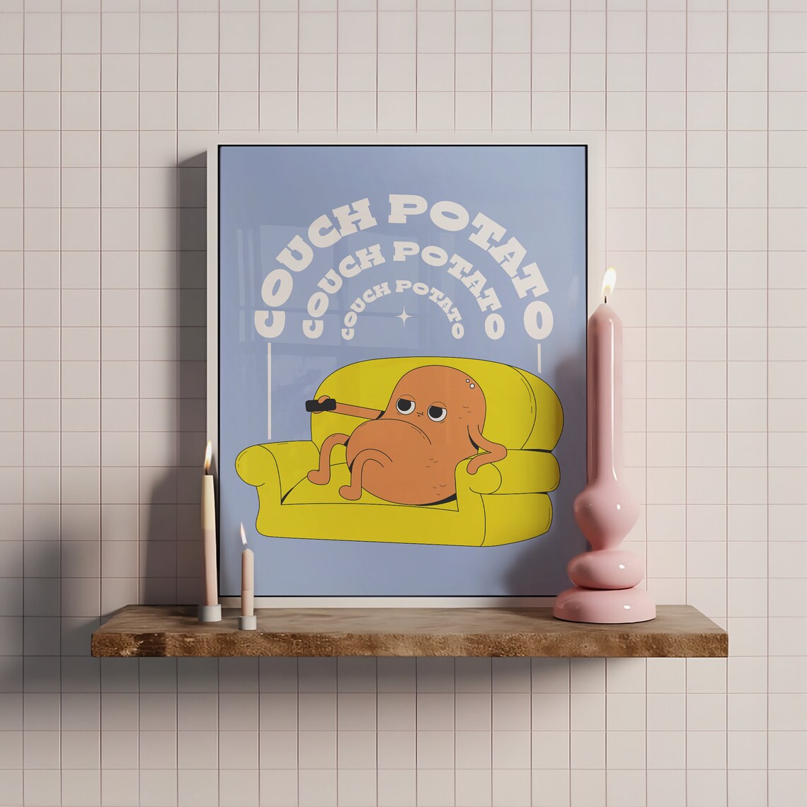 Couch Potato: Digital Download Printable Art of Vegetable Character ...