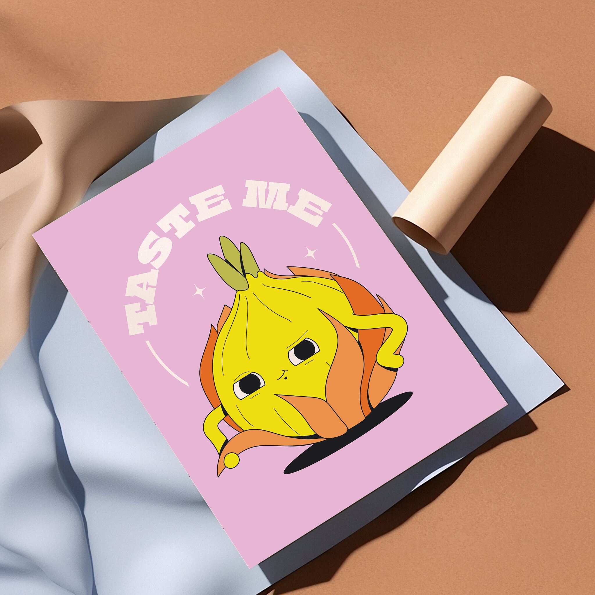Taste Me: Digital Download Printable Art of Onion Character. Cute ...