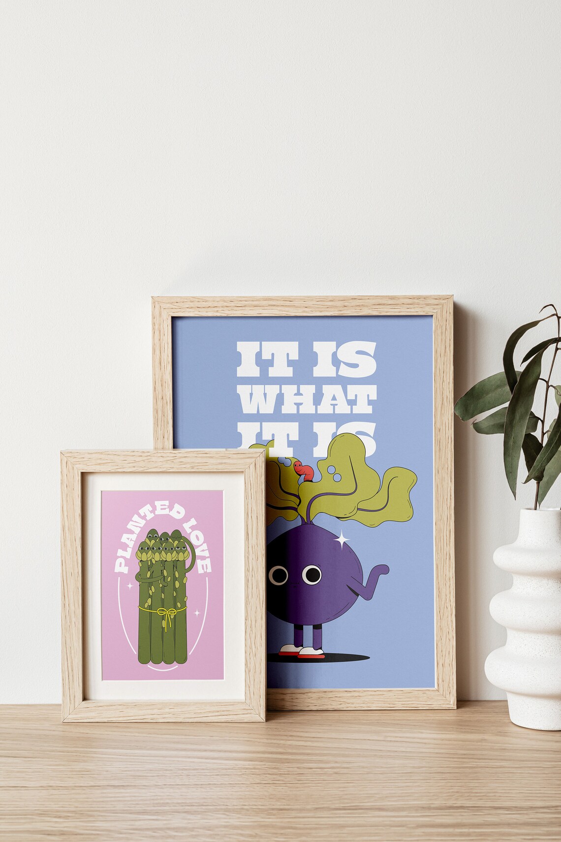 Beetroot Poster: Digital Download Printable Art of Asparagus Character ...