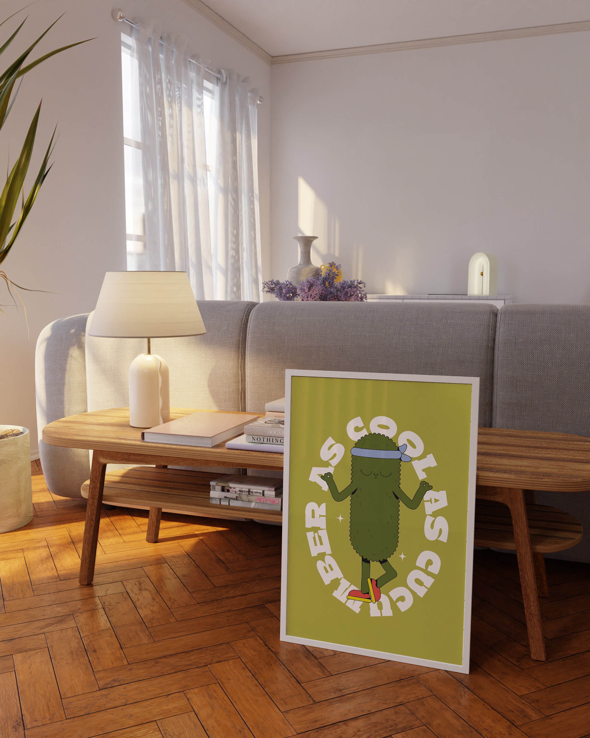 As Cool as Cucumber: Digital Download Printable Art. Cute Retro Poster ...