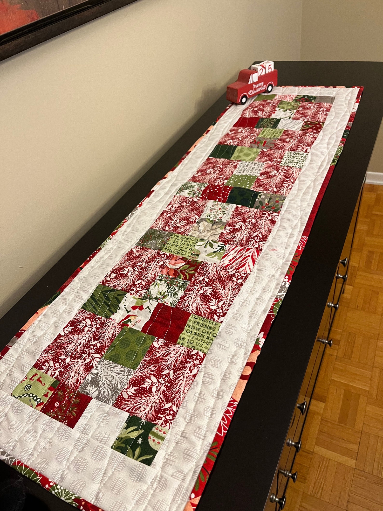 Handmade Quilted Fall /holiday Table Runner - Etsy