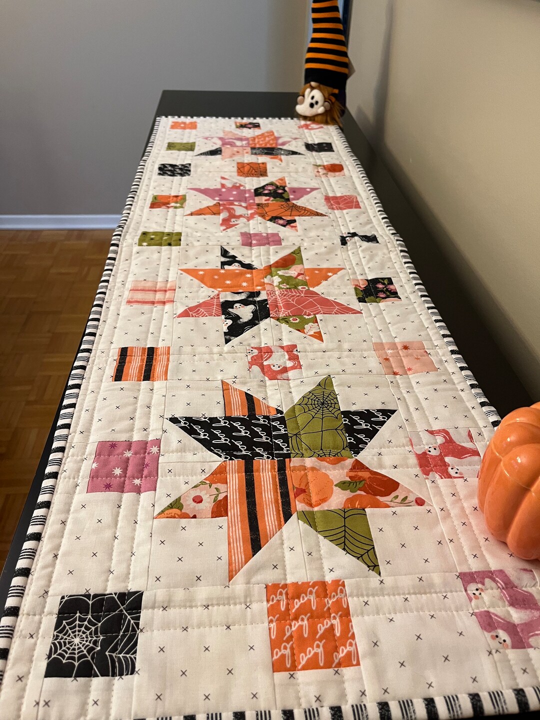 Handmade Quilted Fall Woven Stars Table Runner - Etsy