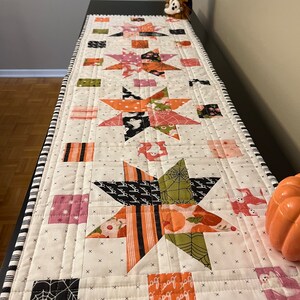 Handmade Quilted Fall Woven Stars Table Runner - Etsy