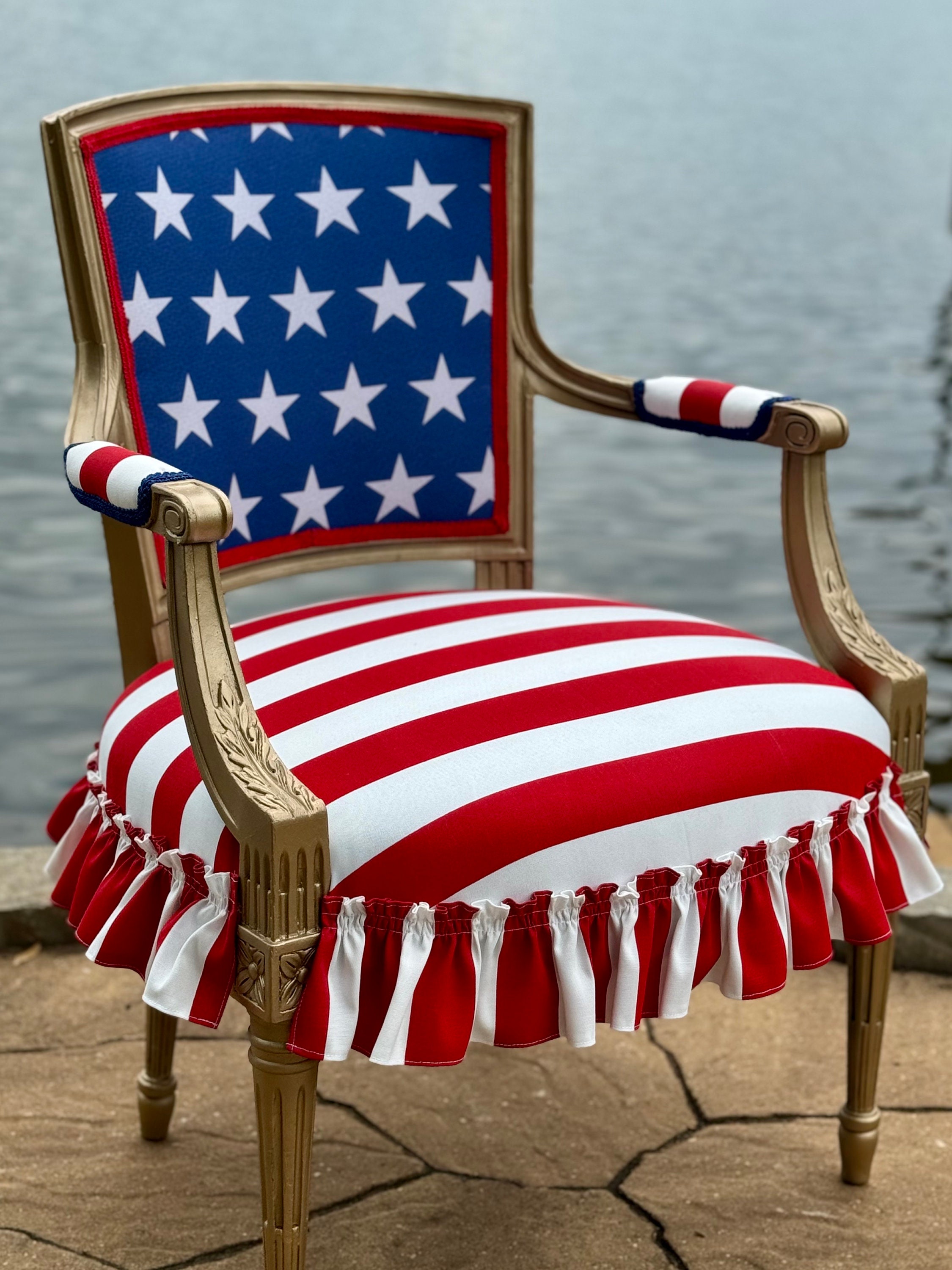 Custom Order Only - Patriotic Chair - Etsy
