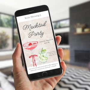 Mocktail Party | Party Invitation | Digital Birthday Party Invitation ...