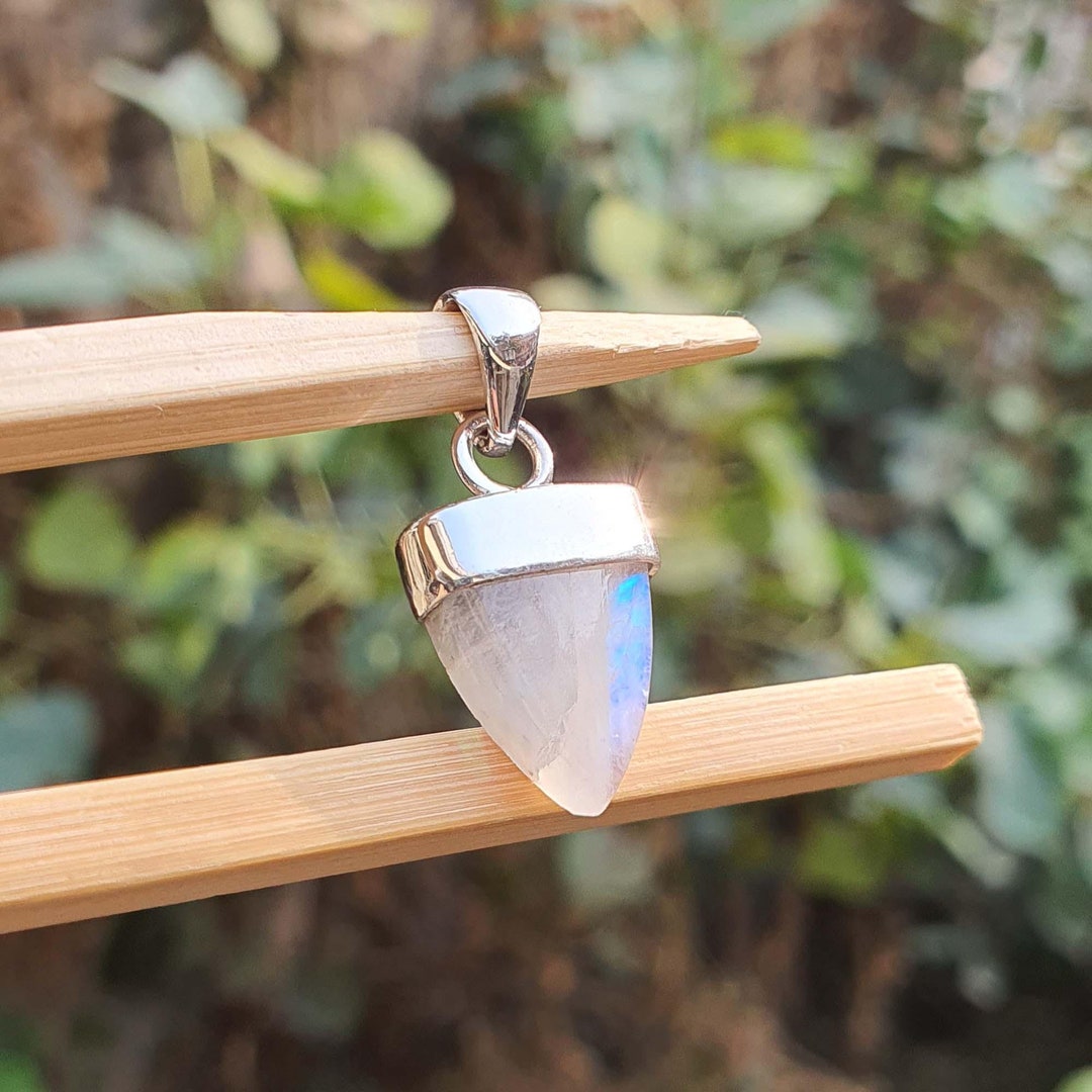 Triangle Rainbow Moonstone Pendant for Women- Talisman Pendants for Men ...