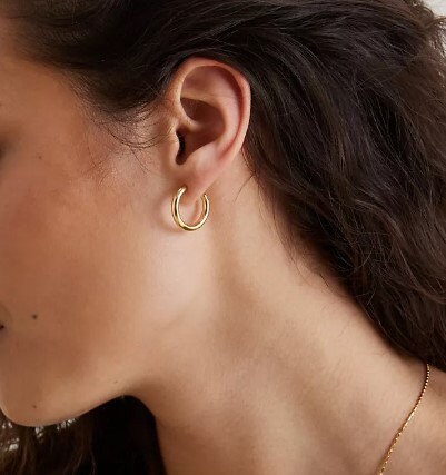 Minimalist Hoop Stud Earrings for Men Gold Hoop Earrings - Etsy