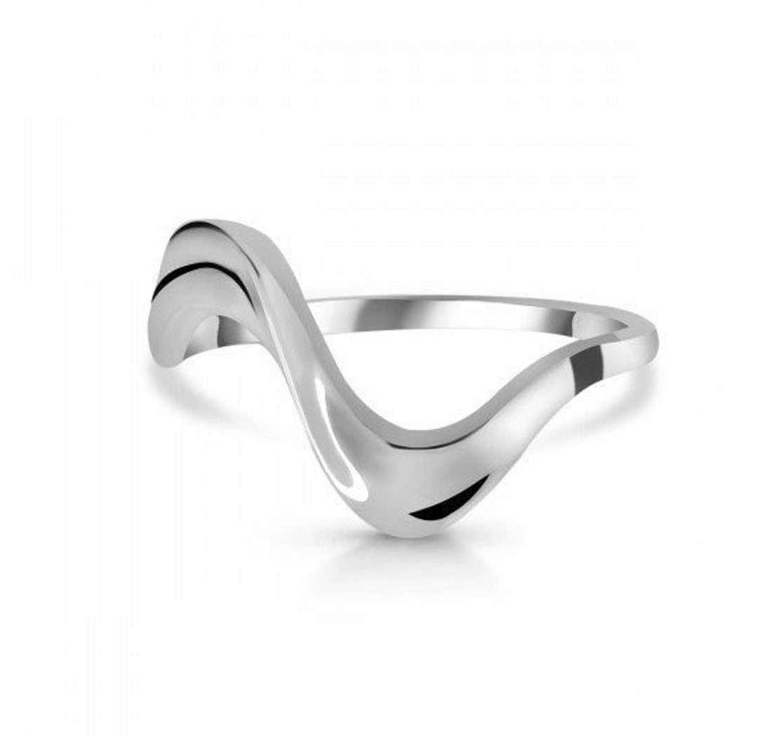 Surf Wave Ring Sterling Silver Beach Jewelry Solid Silver Ring Ocean ...