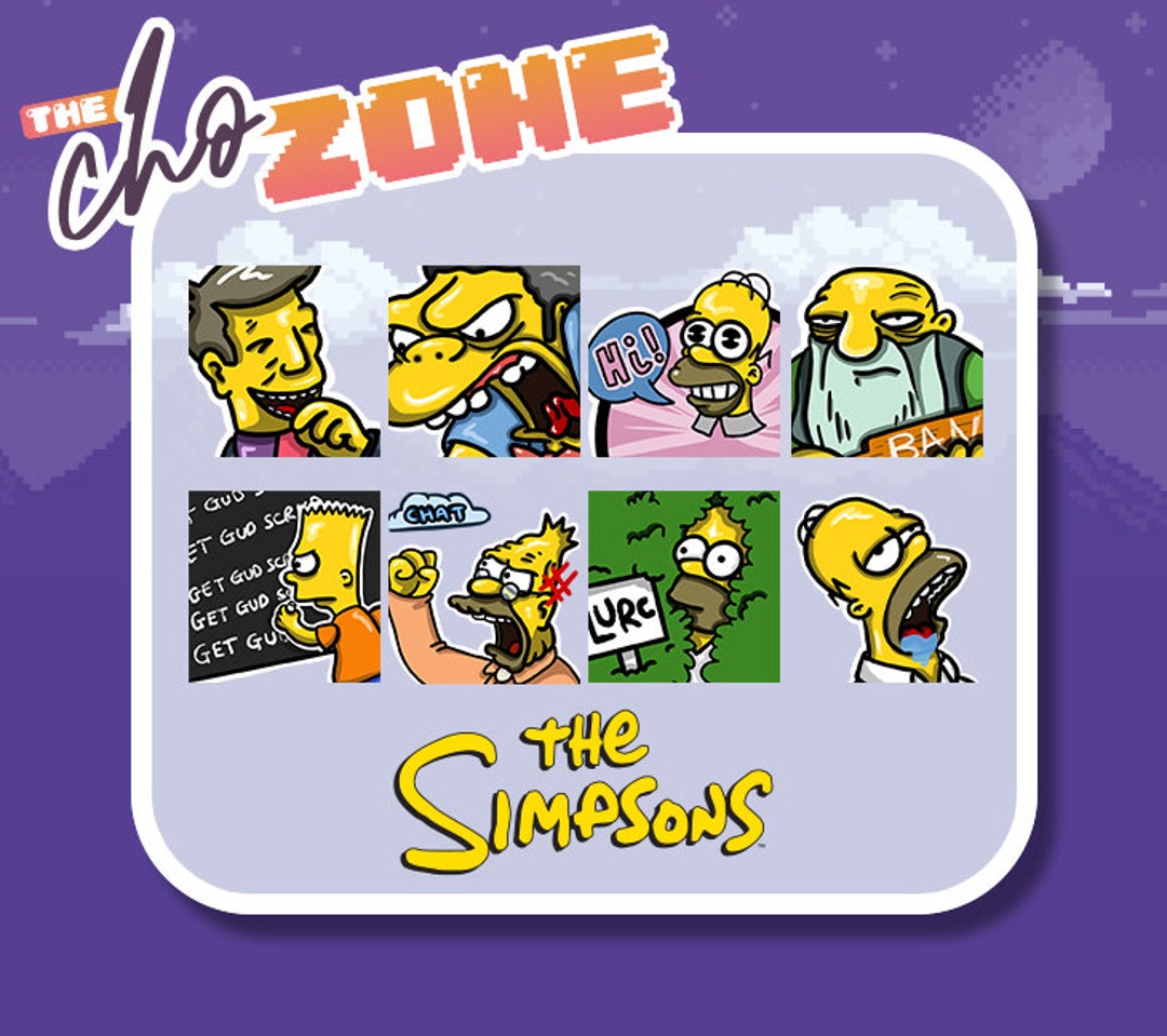 SIMPSON'S (set of 8) Emote Set MEME'S REIMAGED! Twitch | Discord Emotes ...