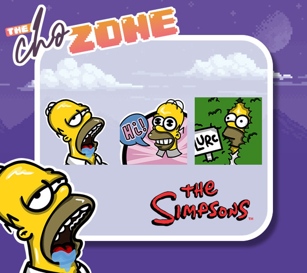 SIMPSON'S HOMER (set of 3) Emote Set ! Twitch | Discord Emotes - Etsy UK