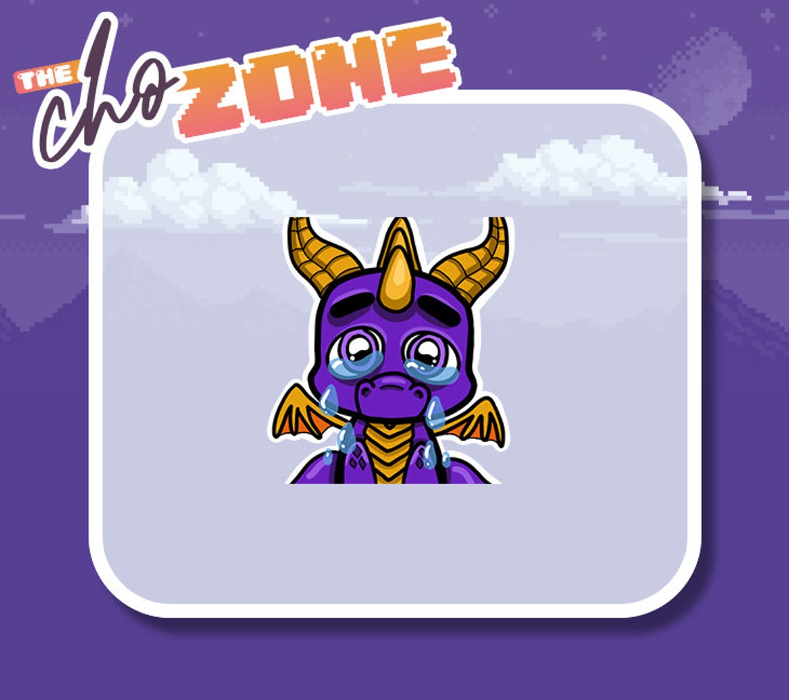 SPYRO SAD PS1 Retro Gaming Twitch Emote | Discord Emotes - Etsy