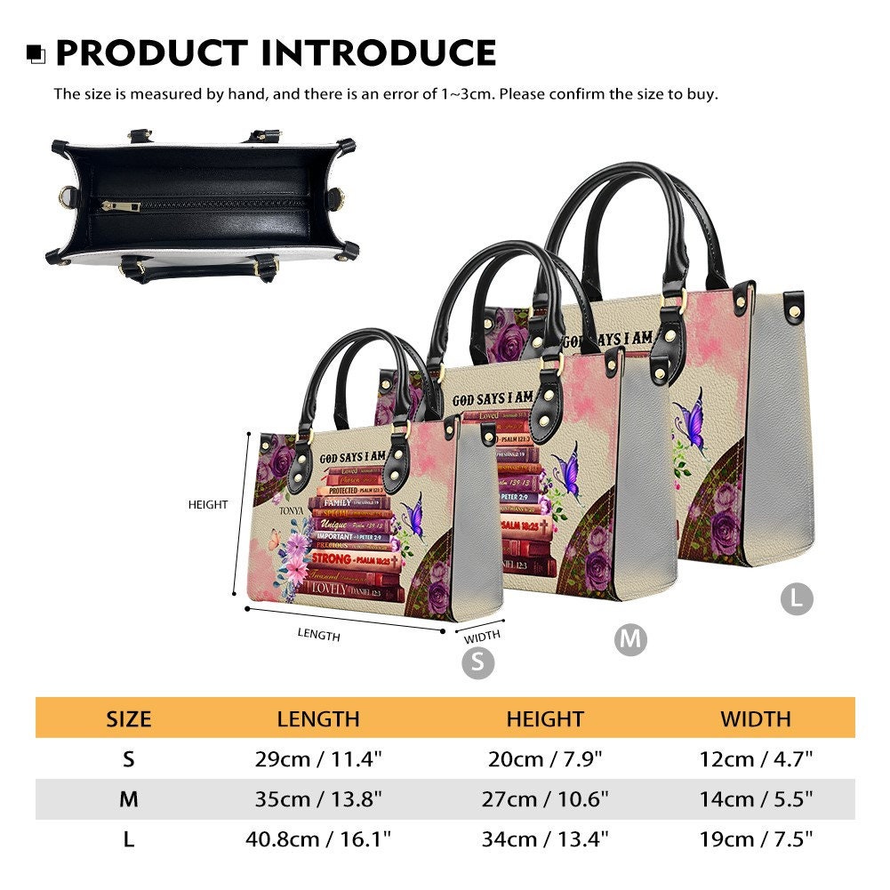 Personalized Scripture Leather Handbag by CHRISTIANARTBAG. - Etsy