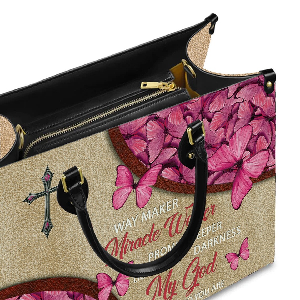 Christianartbag Handbags, Way Maker Miracle Worker Leather Handbag ...