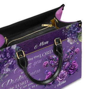 Custom Engraved Leather Handbag - Elegance & Faith Combined ...