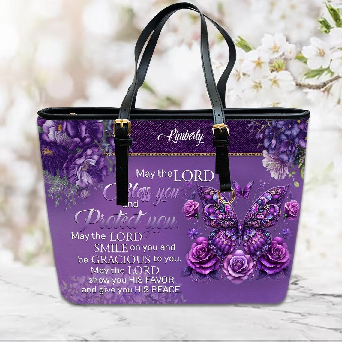 Custom Engraved Leather Handbag - Elegance & Faith Combined ...