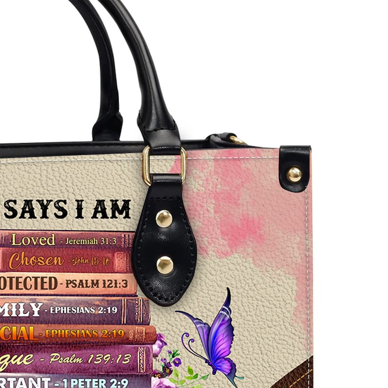 Personalized Scripture Leather Handbag by CHRISTIANARTBAG. - Etsy