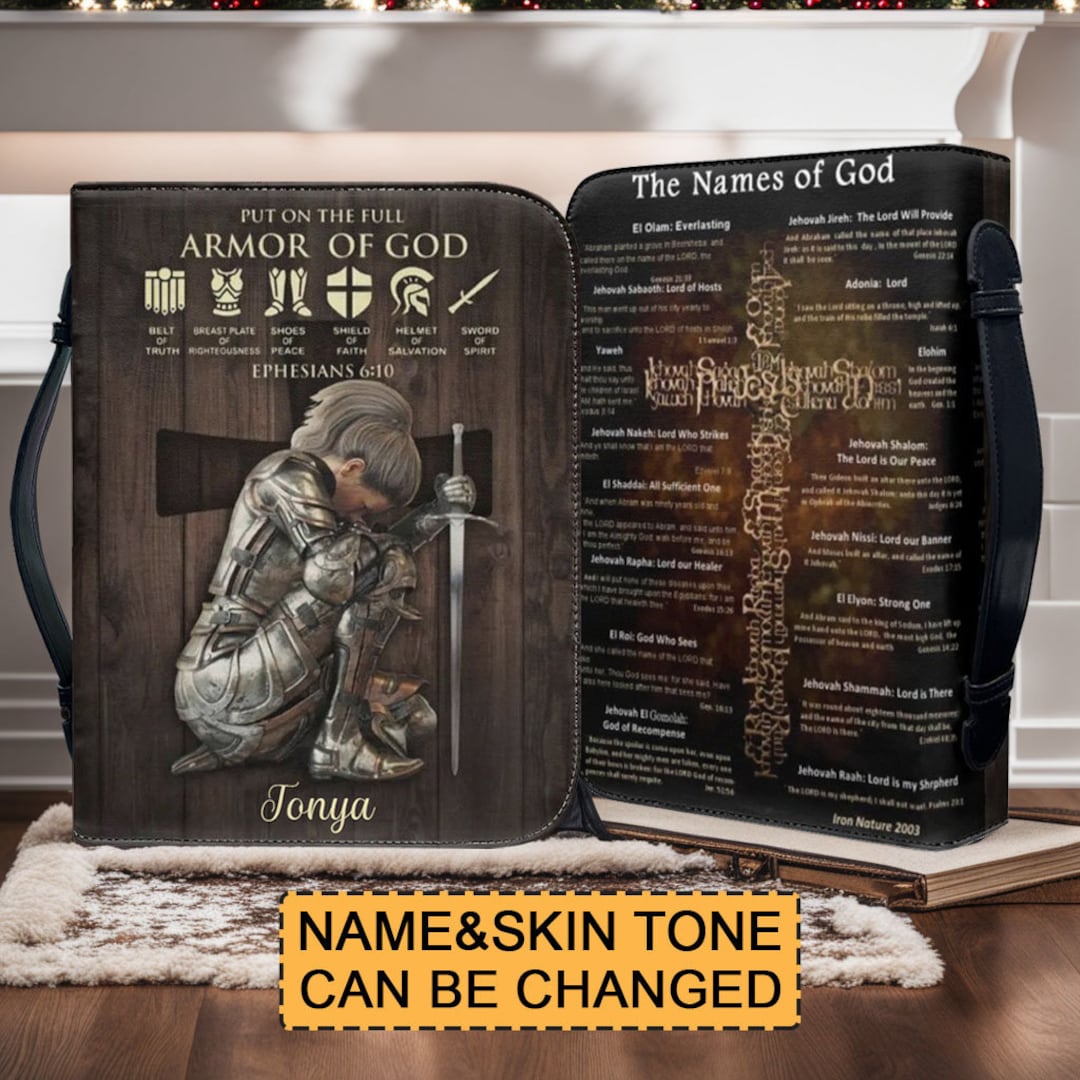 Personalized "armor of God" Bible Cover: Faux Leather Christian Gift - Etsy