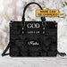 Personalized Faith Leather Tote Bag - Custom Name Christian Handbag - Etsy