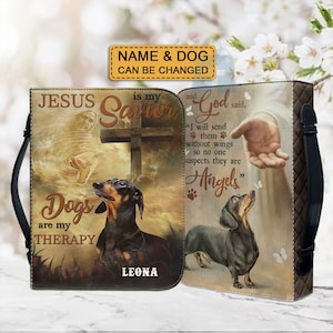 Customizable Dachshund-themed Bible Cover - Faith & Furry Companions ...