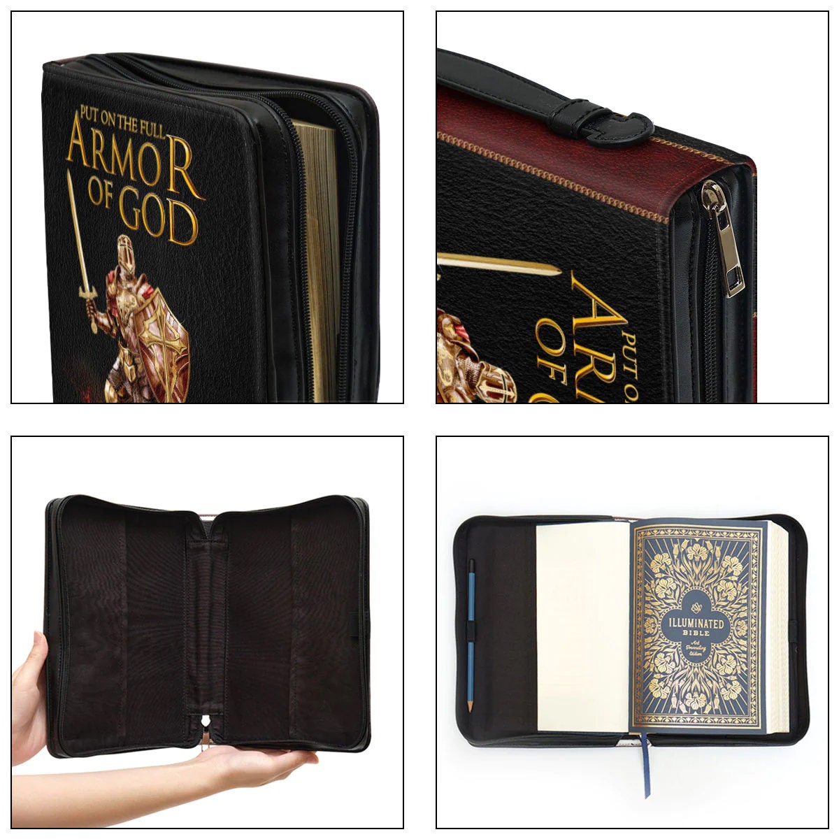 Personalized Bible Cover: Armor of God Faux Leather, Christian Gift - Etsy