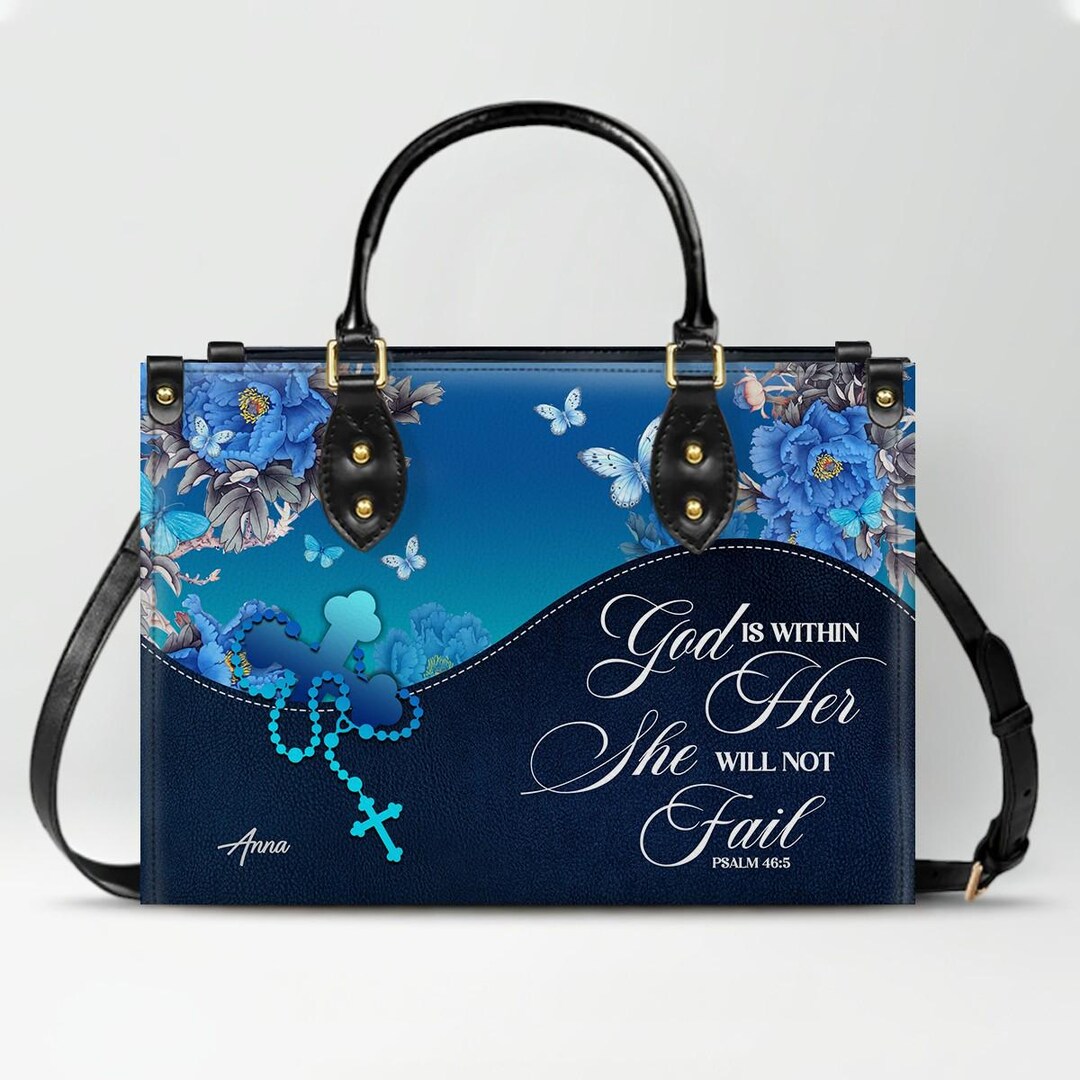 Personalized Christian Leather Handbag - Inspirational Faith Purse - Etsy