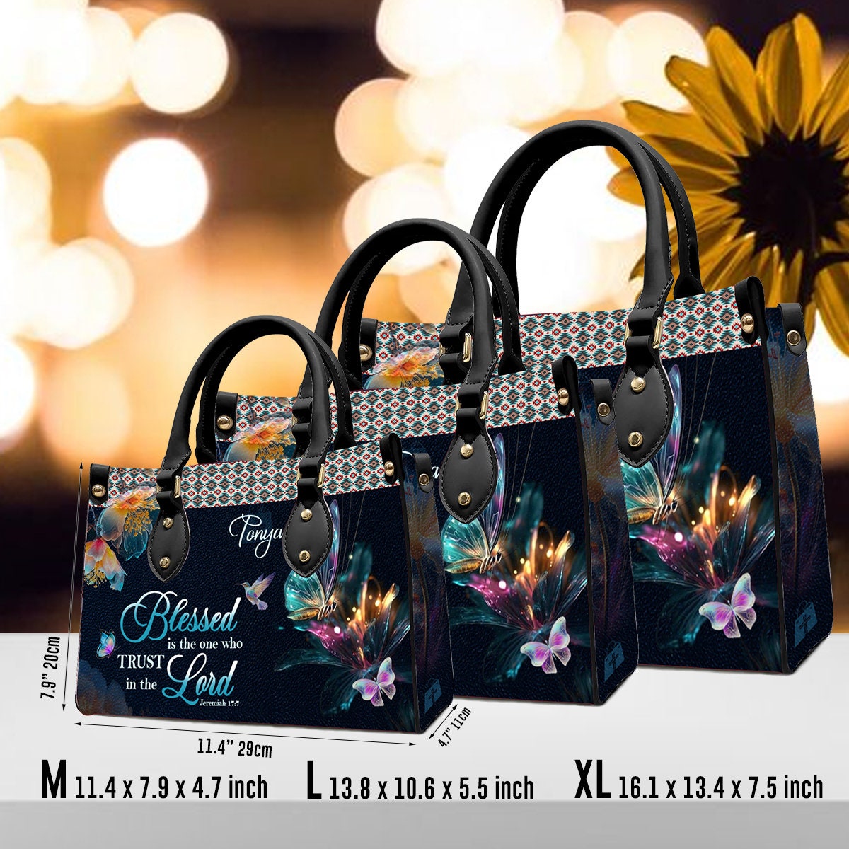 Christianart Designer Handbags, Blessed is the One Who Trusts in the ...