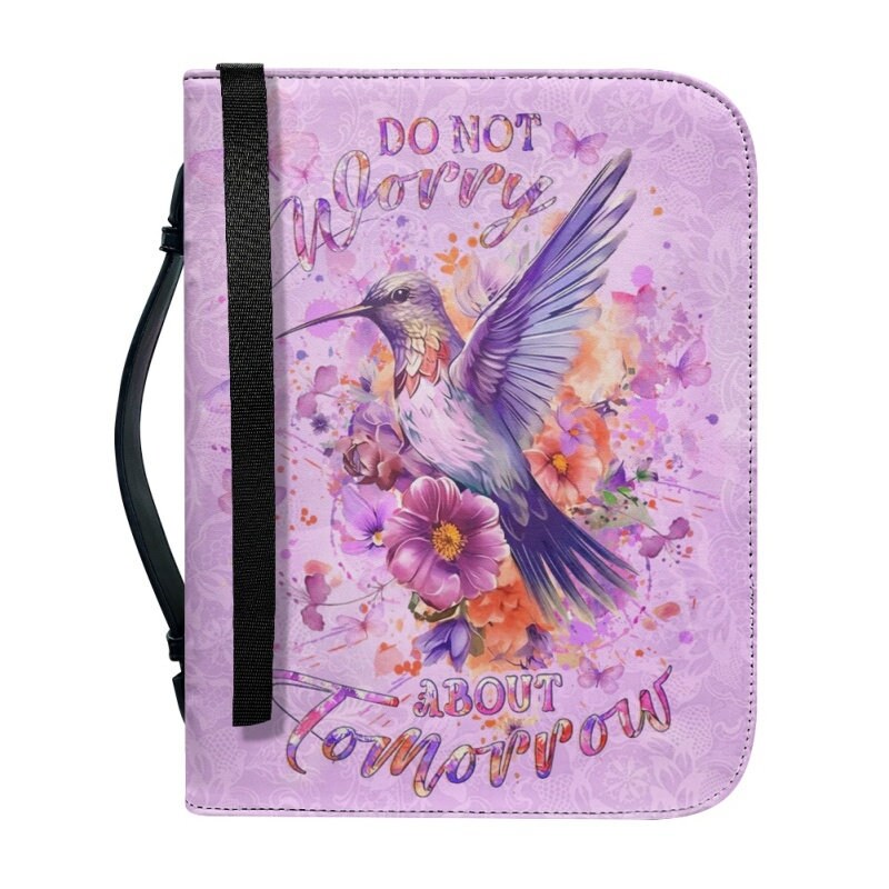 Personalized Hummingbird Bible Cover: Floral Faux Leather Christian ...