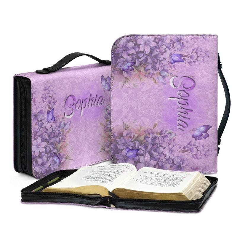 Personalized Hummingbird Bible Cover: Floral Faux Leather Christian ...