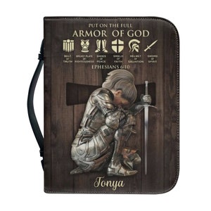 Personalized "armor of God" Bible Cover: Faux Leather Christian Gift - Etsy