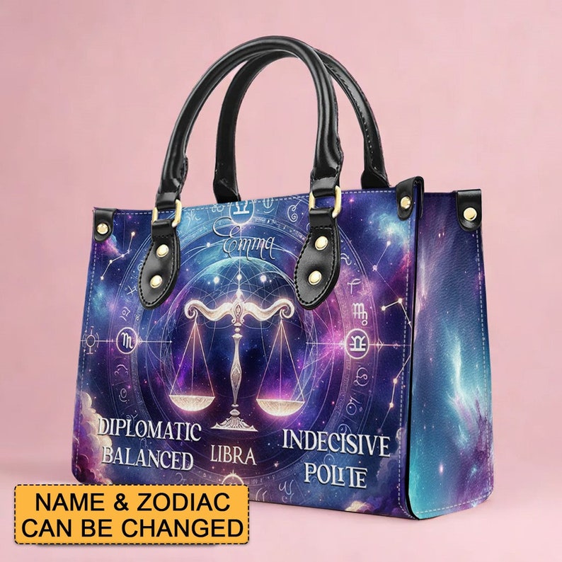 Customizable Astrological Elegance Leather Handbag – Tailor-made by ...