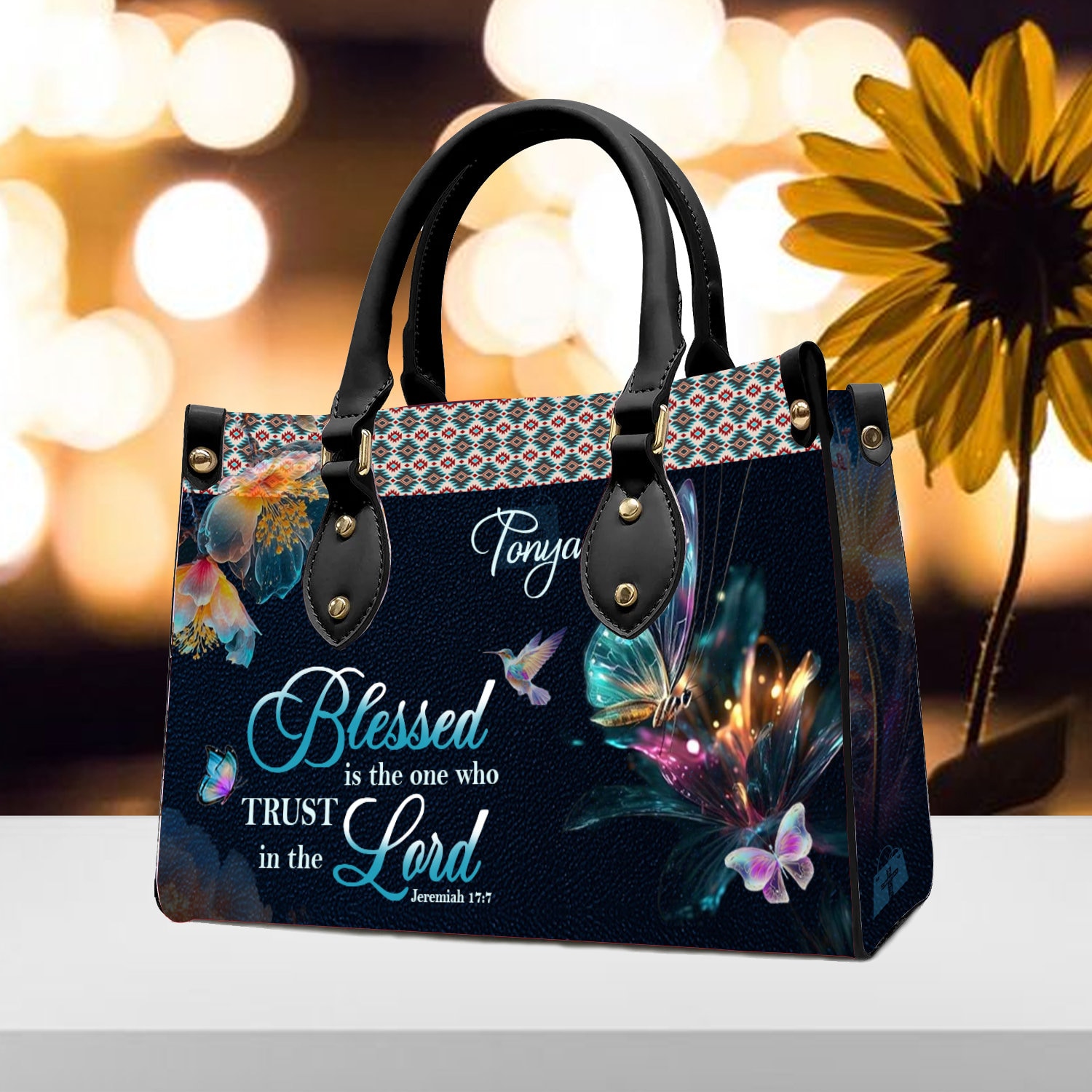 Christianart Designer Handbags, Blessed is the One Who Trusts in the ...