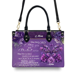 Custom Engraved Leather Handbag - Elegance & Faith Combined ...