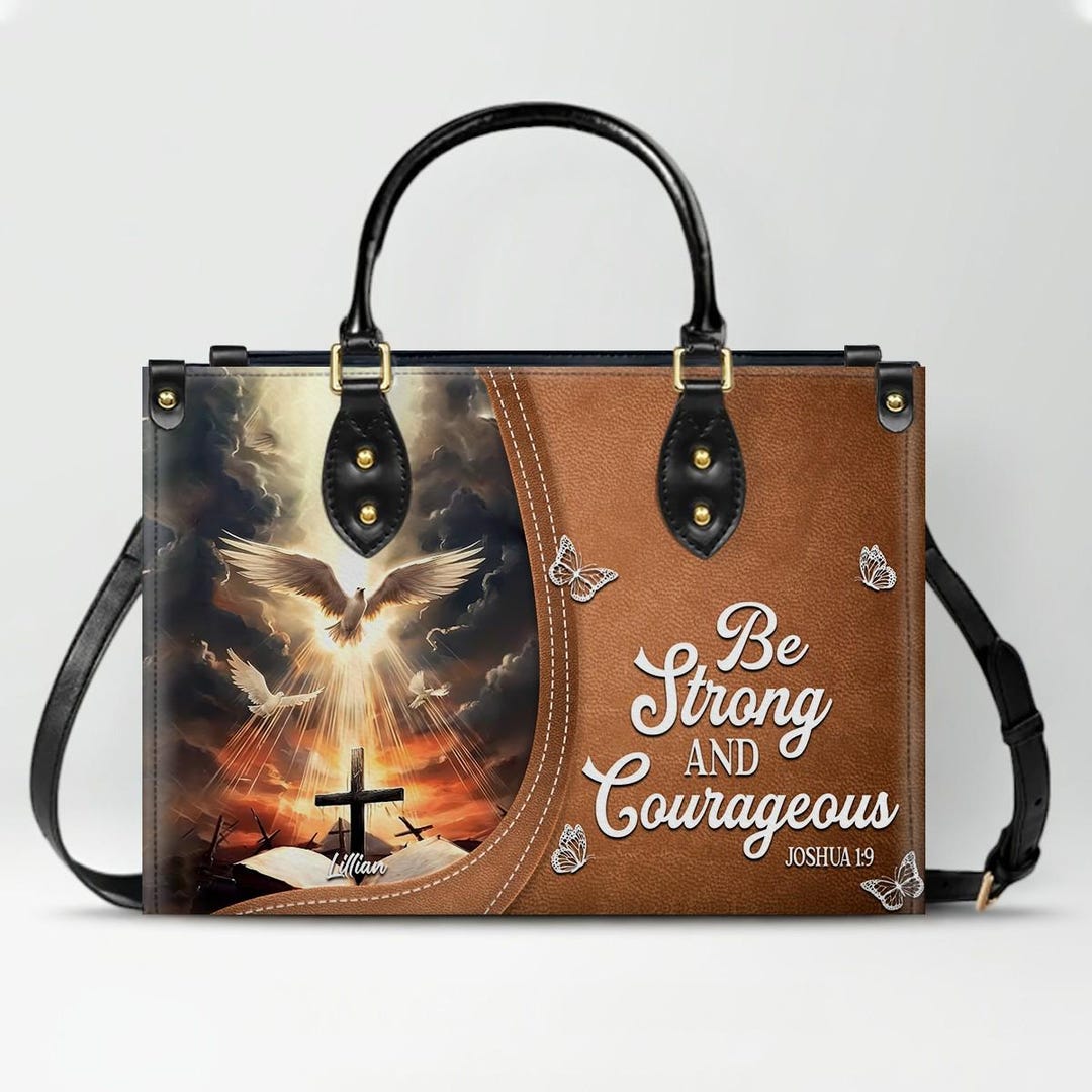 Personalized Leather Handbag With Christian Bible Verse – Faith ...