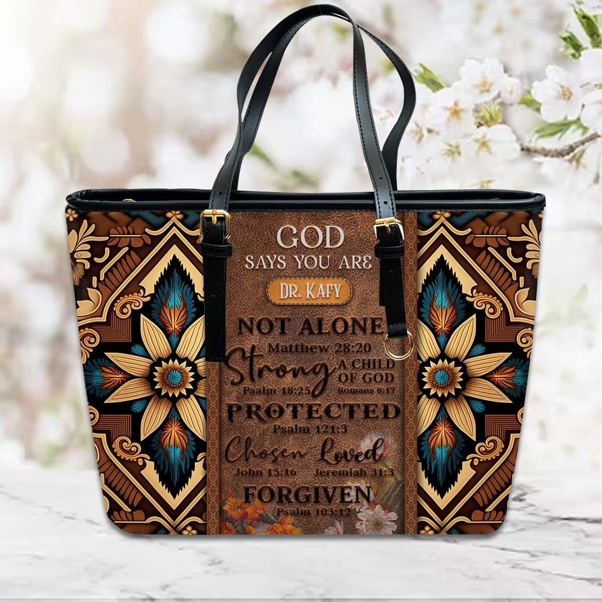 Personalized Christian Leather Handbag: Southwest Embroidery, Gifts for ...