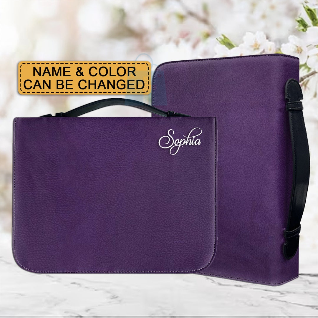Personalized Faux Leather Bible Cover: Christian Gift With Shoulder ...