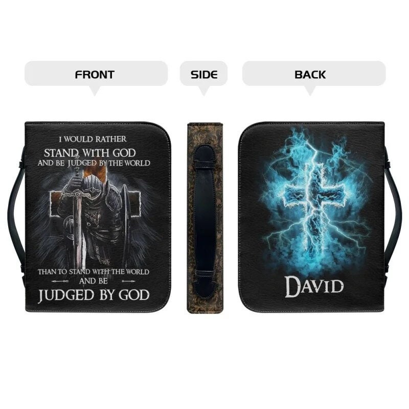 Christianartbag Bible Cover, Stand With GOD Bible Cover, Personalized ...