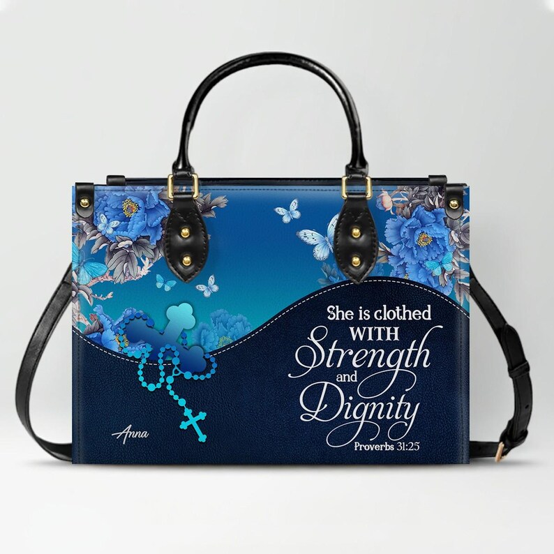 Personalized Christian Leather Handbag - Inspirational Faith Purse - Etsy