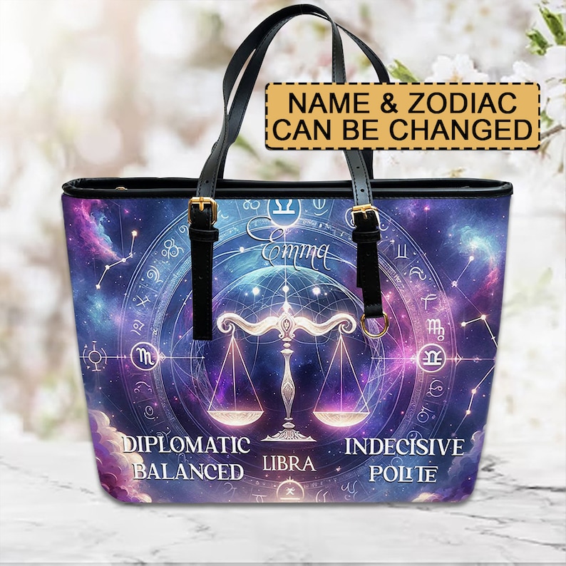 Customizable Astrological Elegance Leather Handbag – Tailor-made by ...