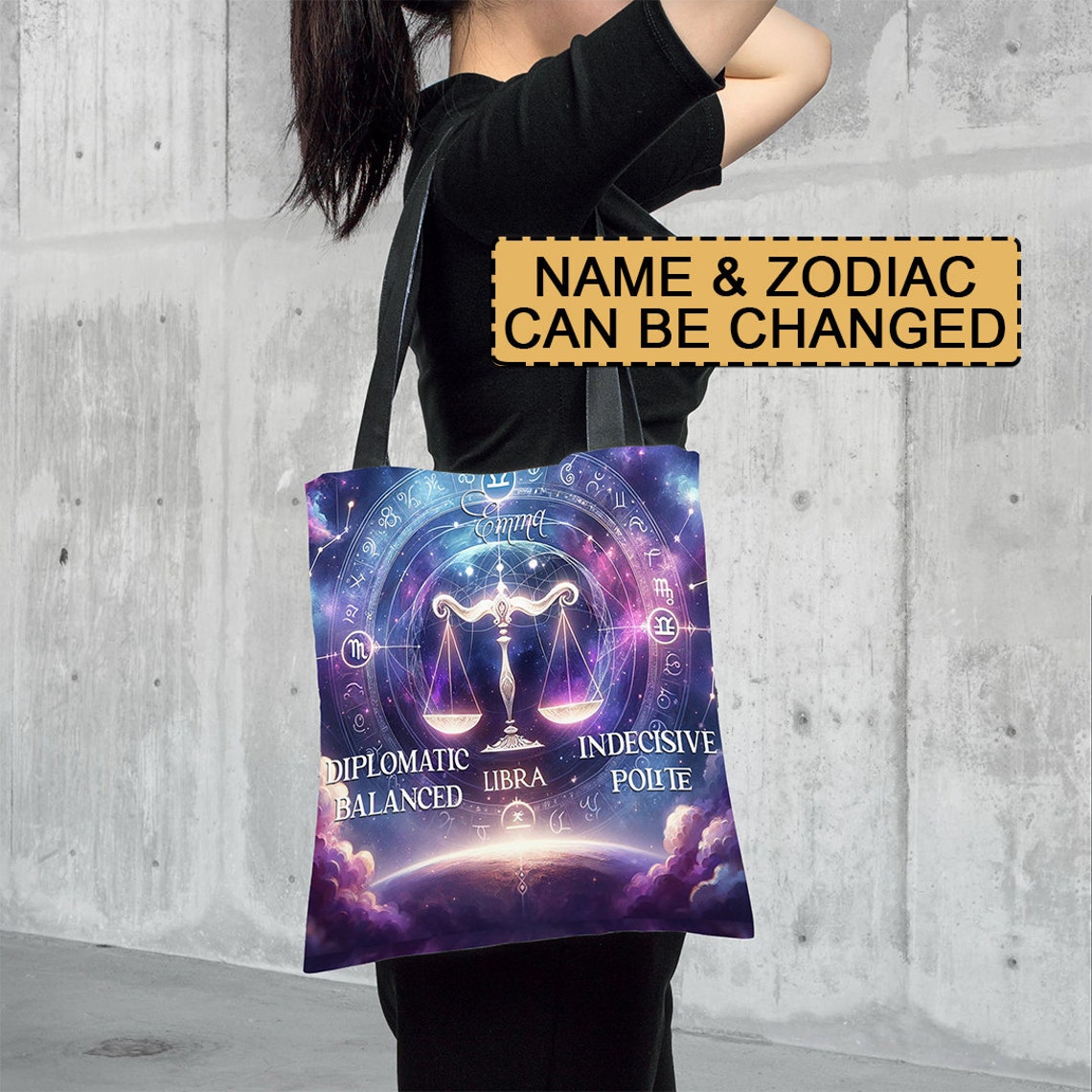Customizable Astrological Elegance Leather Handbag – Tailor-made by ...