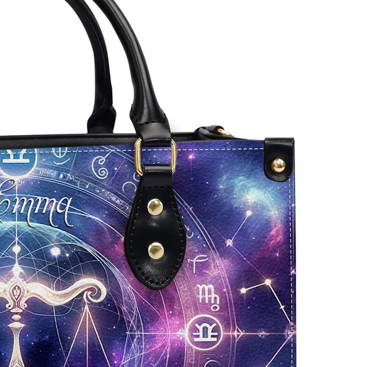 Customizable Astrological Elegance Leather Handbag – Tailor-made by ...