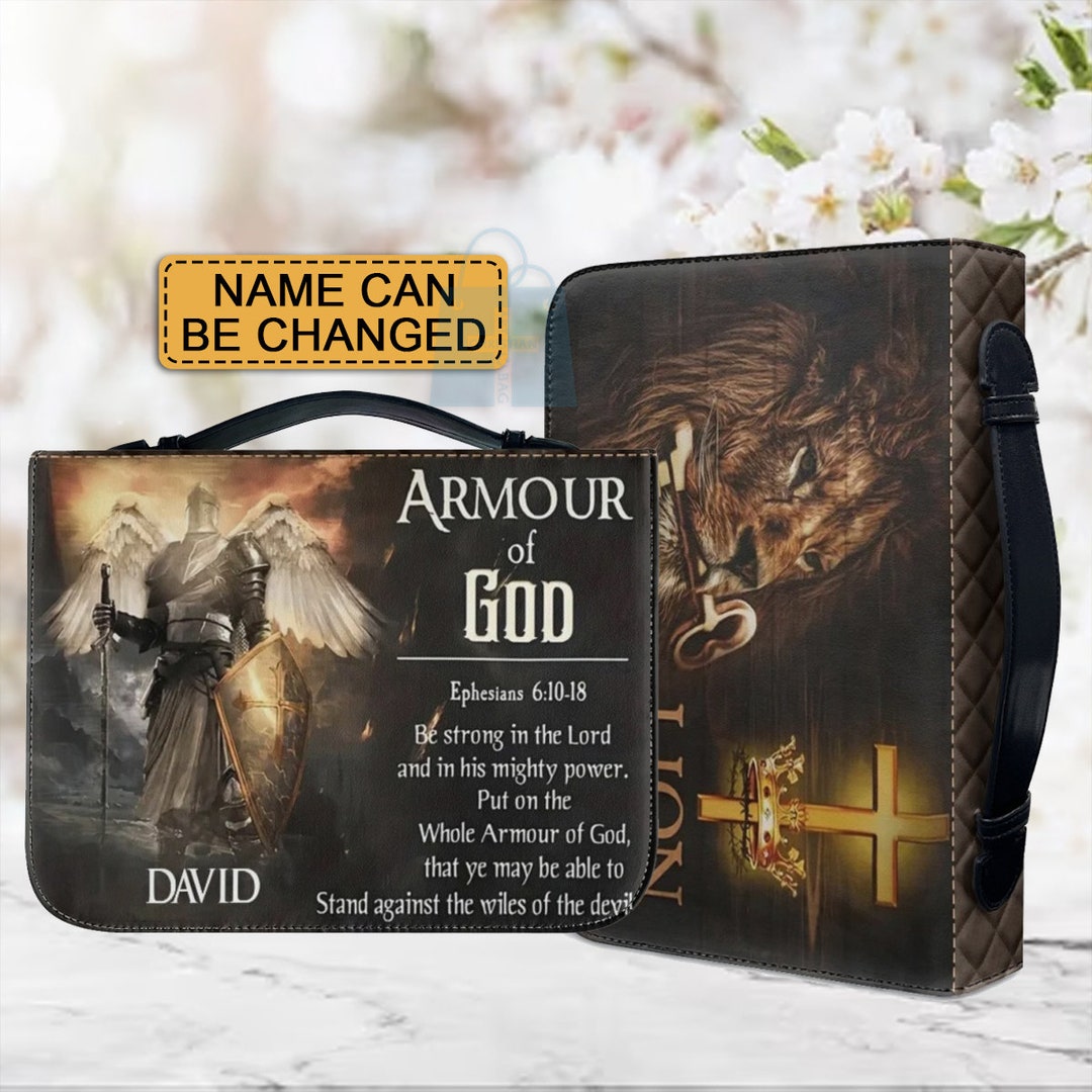 Personalized Armour of God Bible Cover: Faux Leather Christian Gift - Etsy