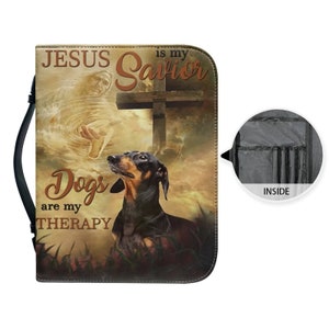 Customizable Dachshund-themed Bible Cover - Faith & Furry Companions ...