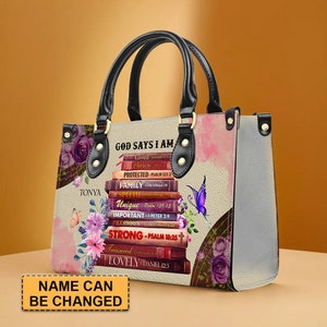 Personalized Scripture Leather Handbag by CHRISTIANARTBAG. - Etsy