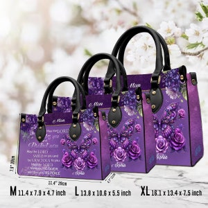 Custom Engraved Leather Handbag - Elegance & Faith Combined ...