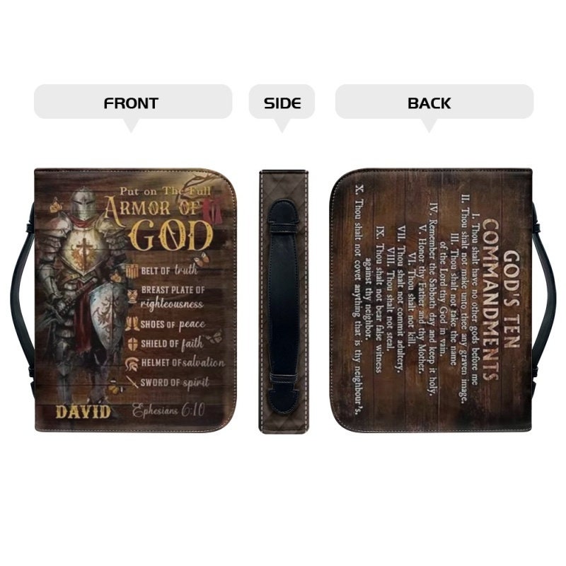 Personalized Armor of God Bible Cover: Christian Faux Leather - Etsy
