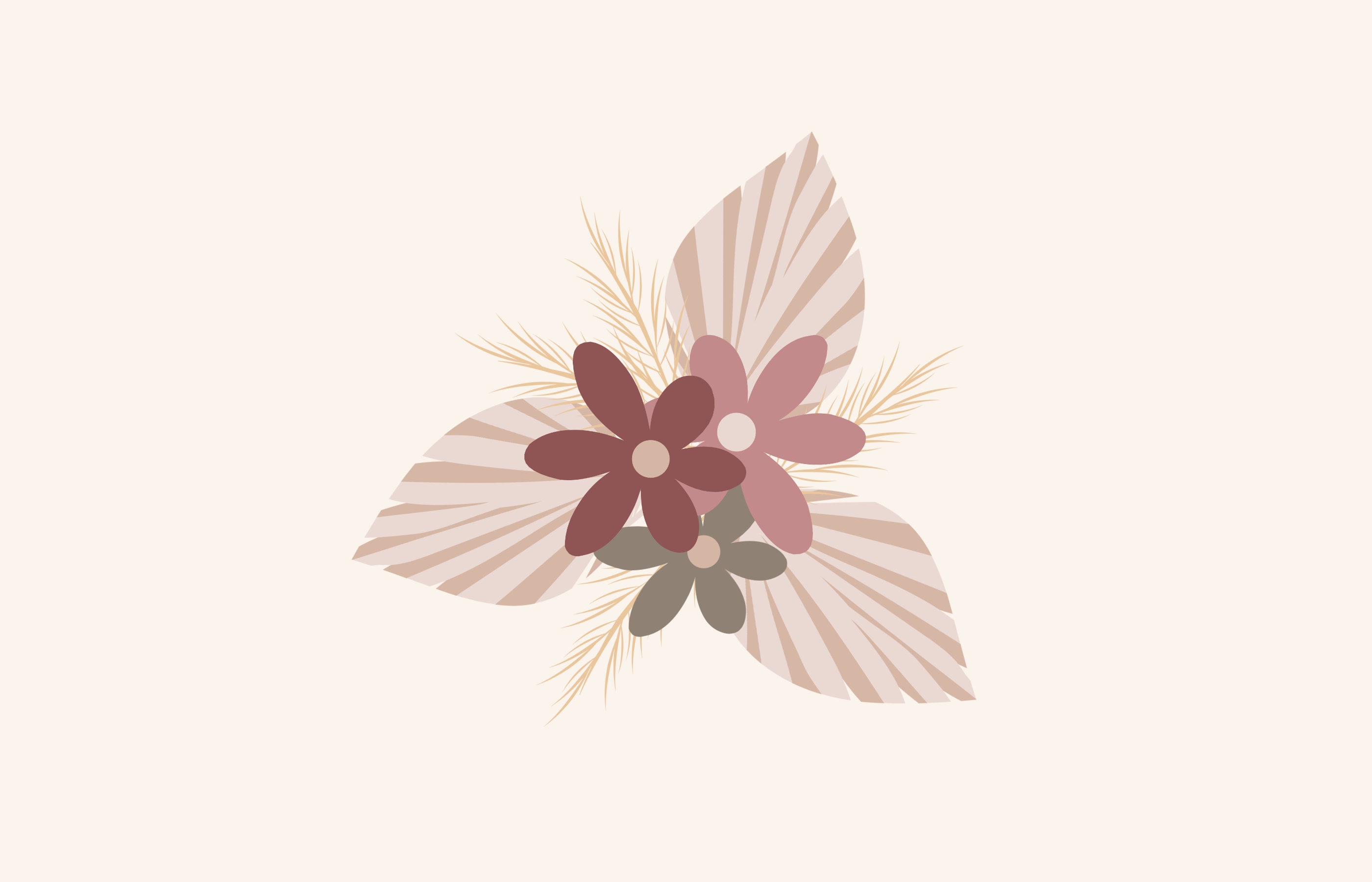 Boho Floral Desktop Wallpaper | Aesthetic Desktop Background | Floral ...